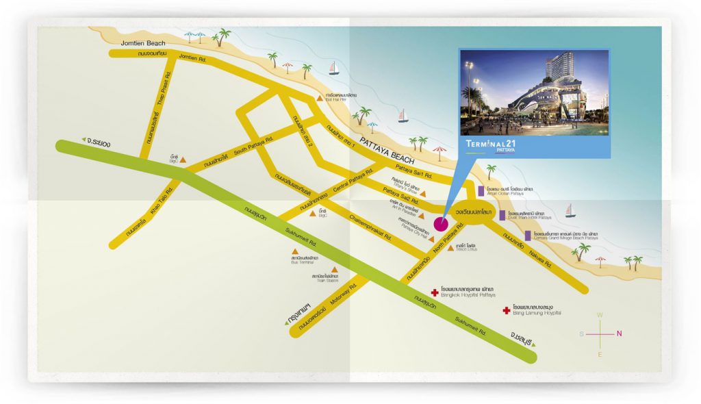 How to go - Terminal 21 Pattaya